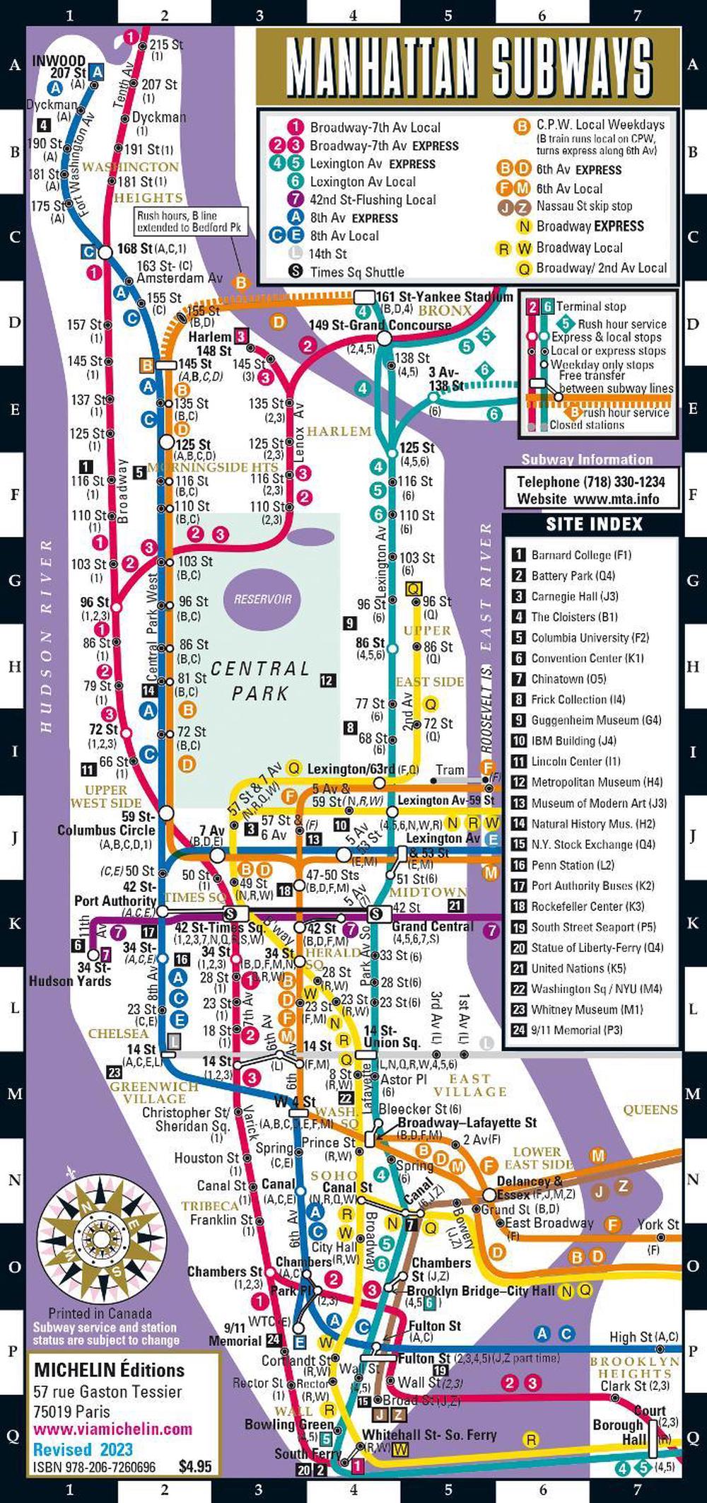 Streetwise Map Manhattan - Laminated City Center Street Map of ...