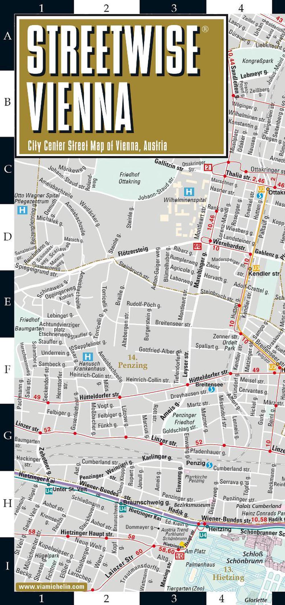 Streetwise Vienna Map - Laminated City Center Street Map of Vienna ...