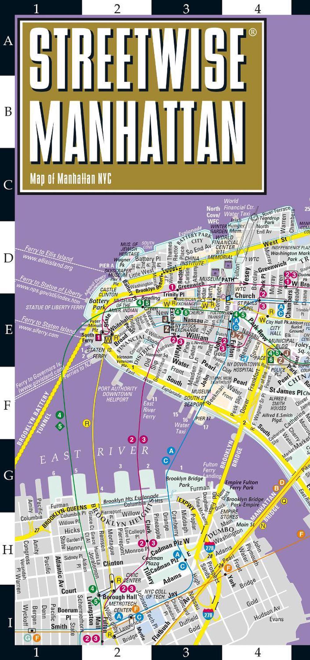 Streetwise Manhattan Map - Laminated City Center Street Map of ...