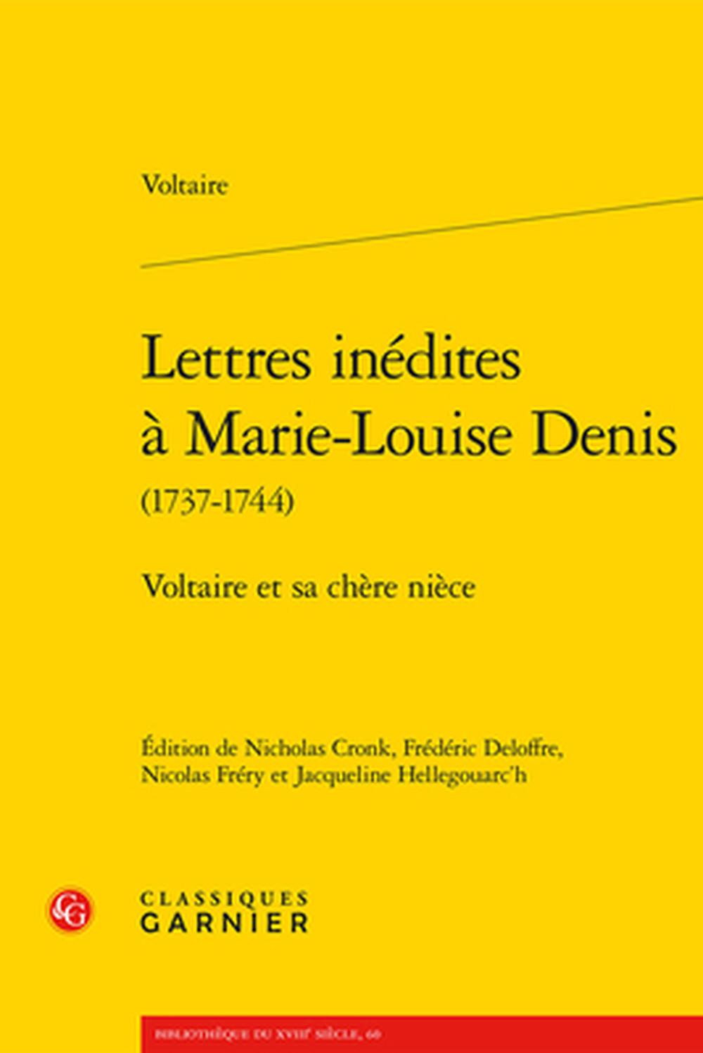 Lettres Inedites a Marie-Louise Denis by Voltaire, Paperback ...