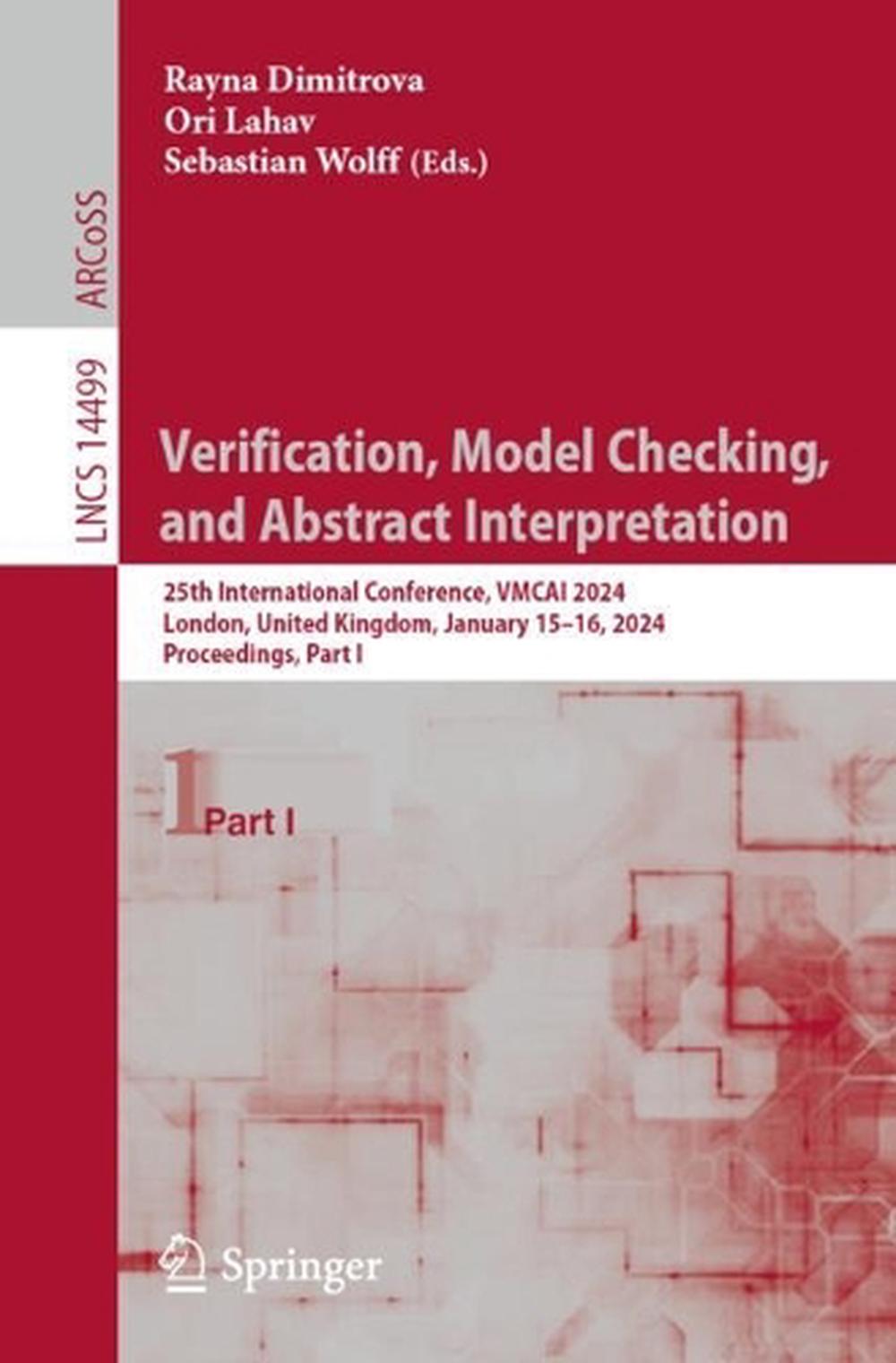 Verification Model Checking And Abstract Interpretation By Rayna Dimitrova Paperback