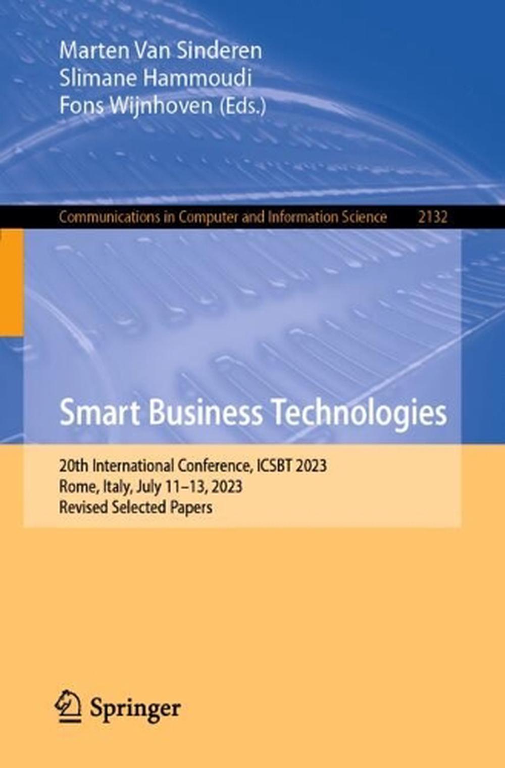 Smart Business Technologies, 2024th Edition by Marten Van Sinderen ...