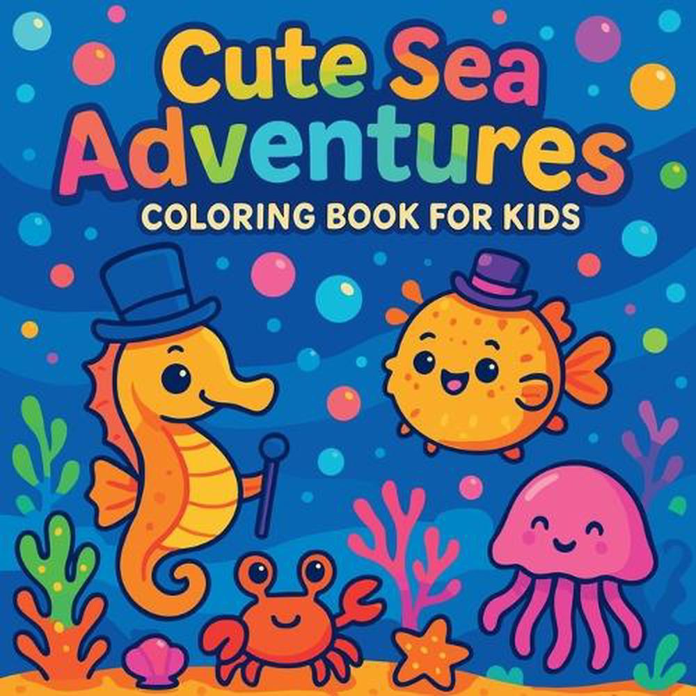 Cute Sea Adventures - Coloring Book for Kids by Chris Martin, Paperback ...