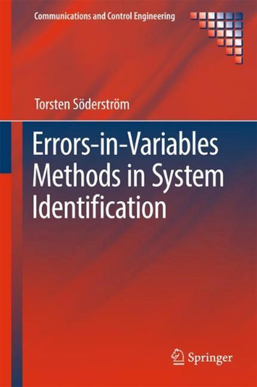 Errors In Variables Methods In System Identification By Torsten Söderström Hardcover 9423