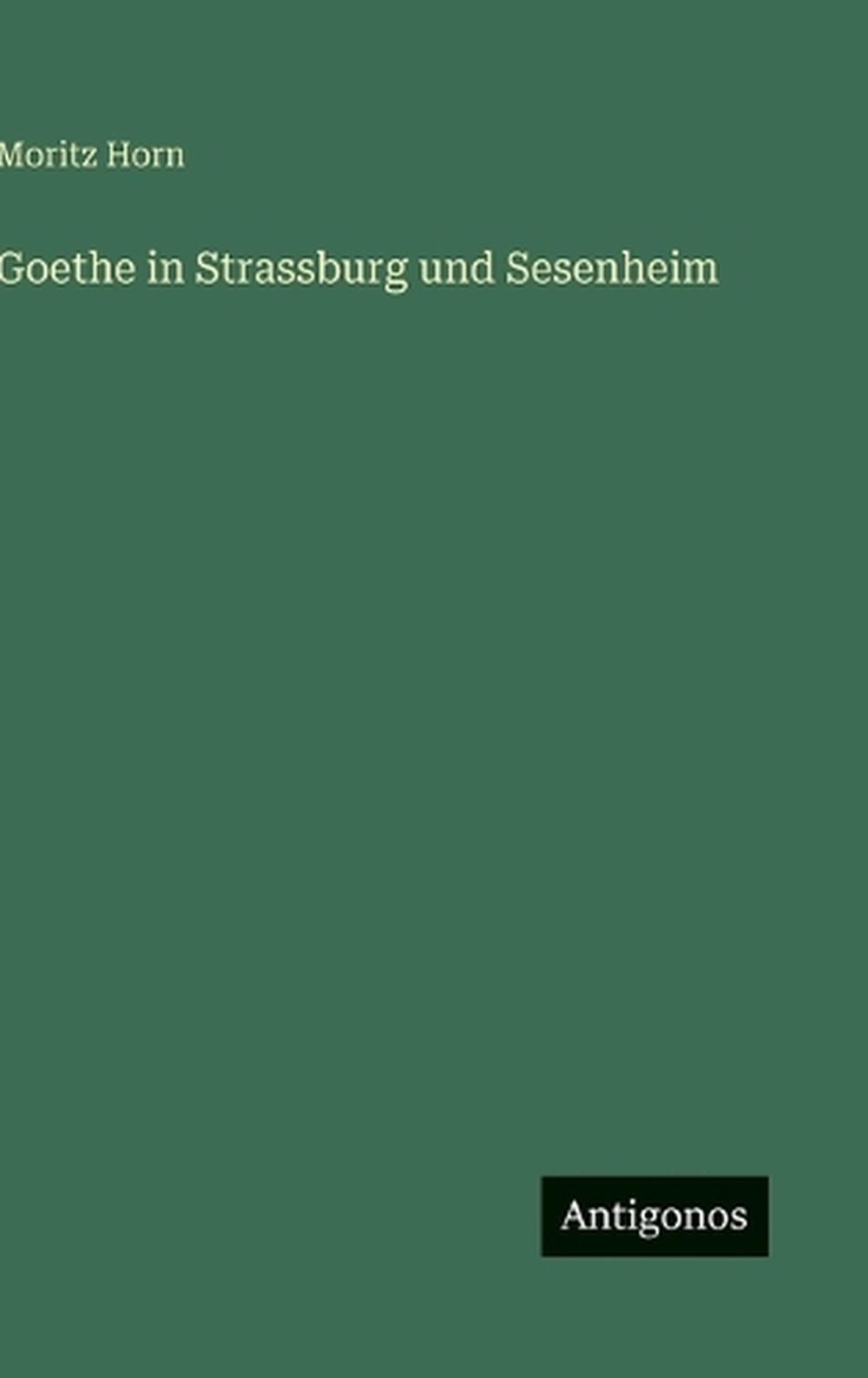 Goethe in Strassburg und Sesenheim by Moritz Horn, Hardcover ...