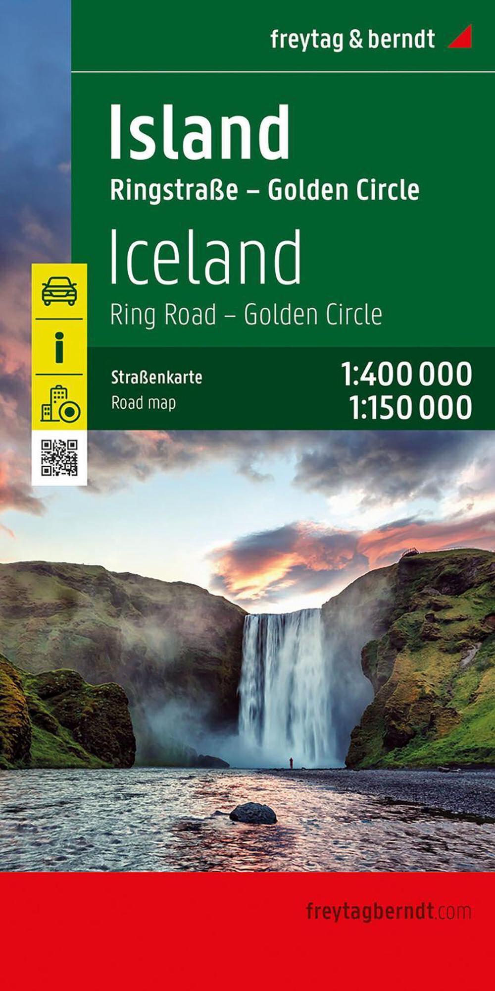 Iceland Road Map 1:400 000 by Freytag-Berndt, Folded, 9783707923759 ...