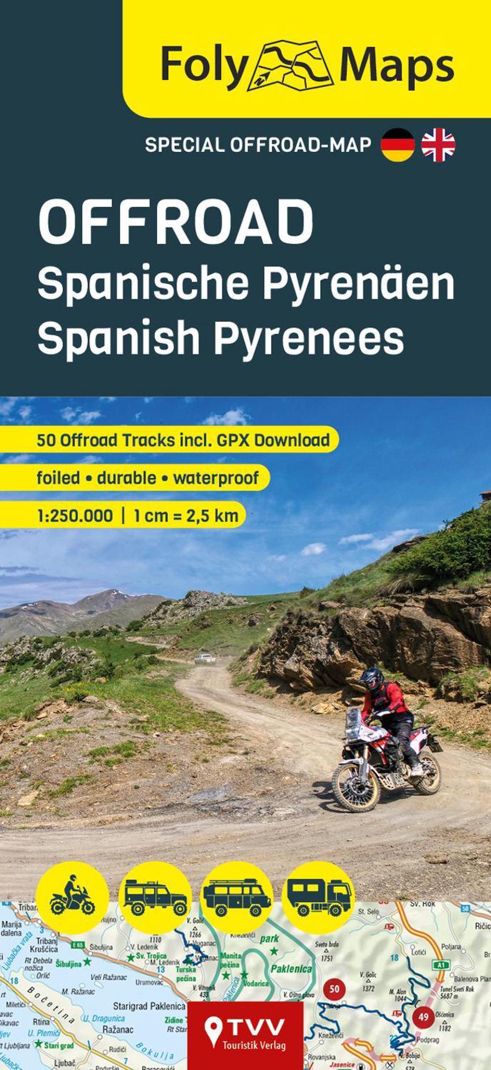 FolyMaps OFFROAD Spanish Pyrenees 1:250,000 by Martin Schempp, Folded ...