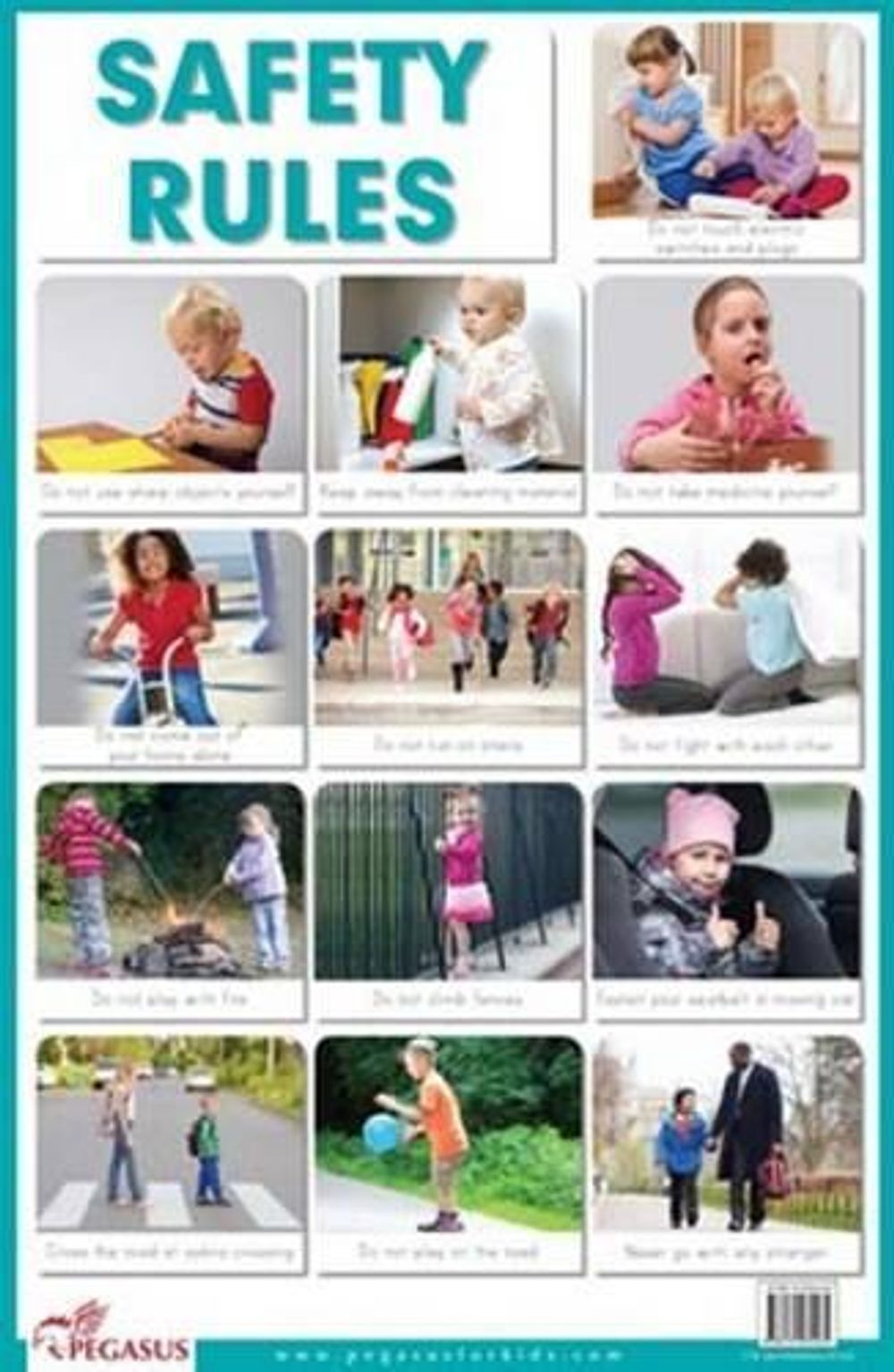 Safety Rules Educational Chart by Pegasus, 9788131930465 | Buy online ...