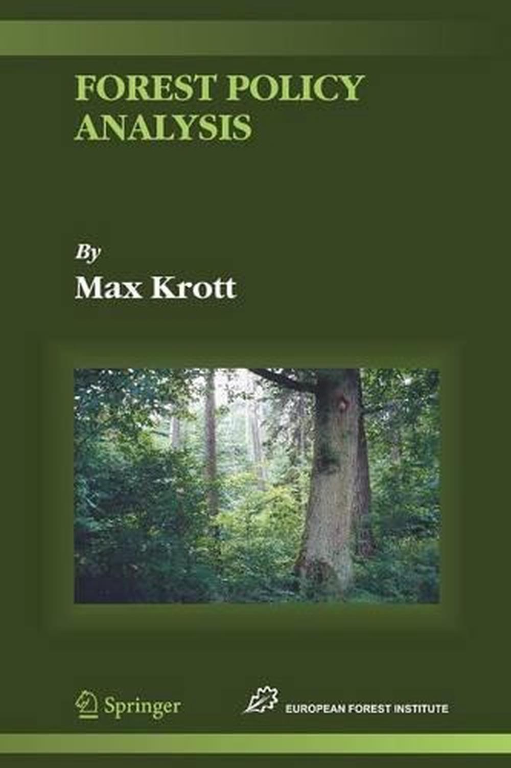 Forest Policy Analysis, 1st Edition by Max Krott, Paperback ...