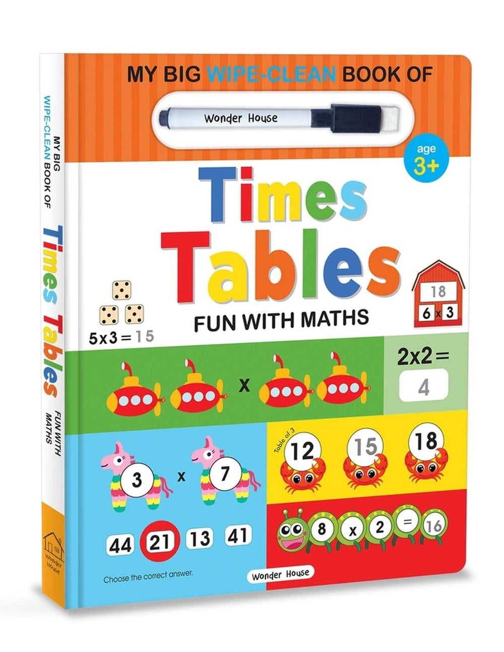 My Big Wipe and Clean Book of Times Tables for Kids Fun with Maths by ...