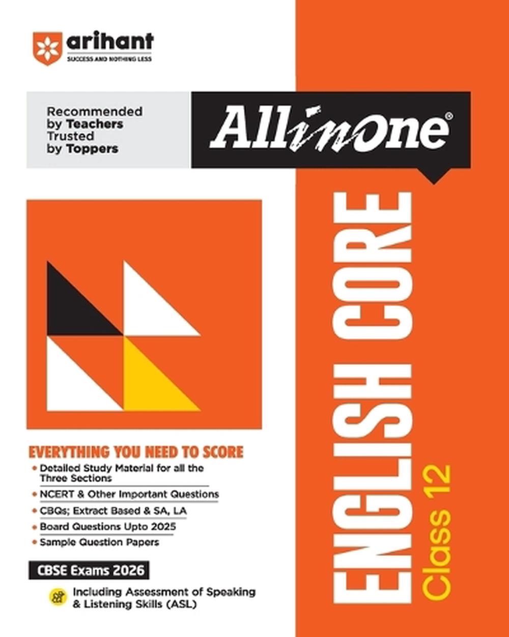 Arihant All in One English Core Class 12 for CBSE Exams 2025-26 ...