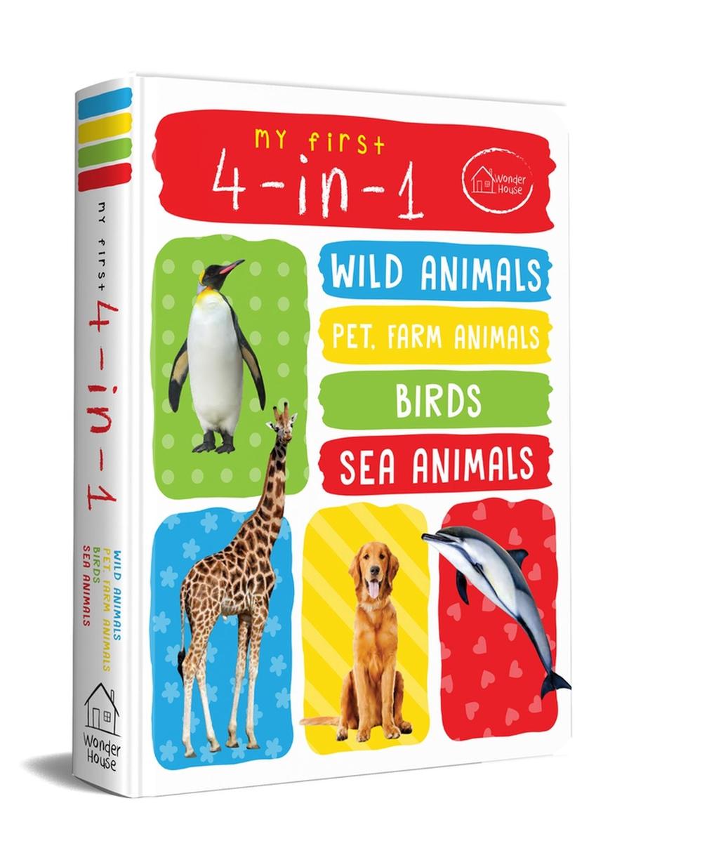 My First 4 in 1 One Wild Animals, Pet and Farm Animals, Birds, Sea ...