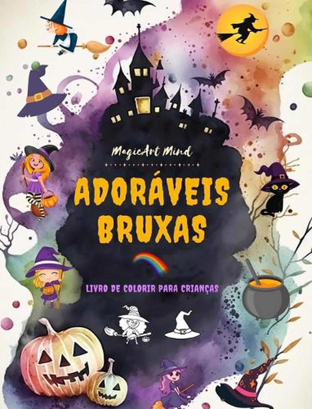 Adoráveis bruxas Livro de colorir para crianças Cenas criativas e ...