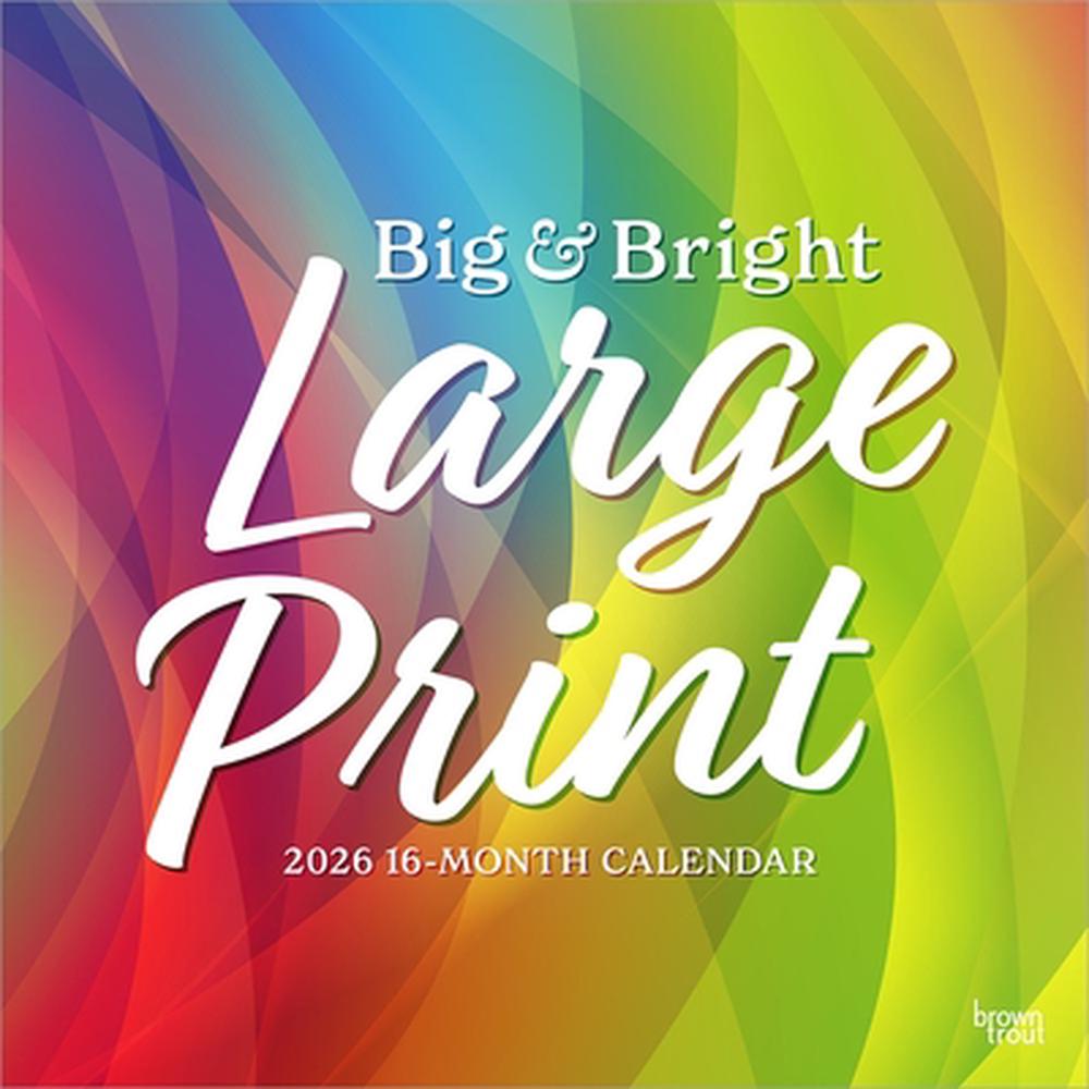 Big & Bright Large Print 2026 12 X 24 Inch (Hanging) Monthly Square ...