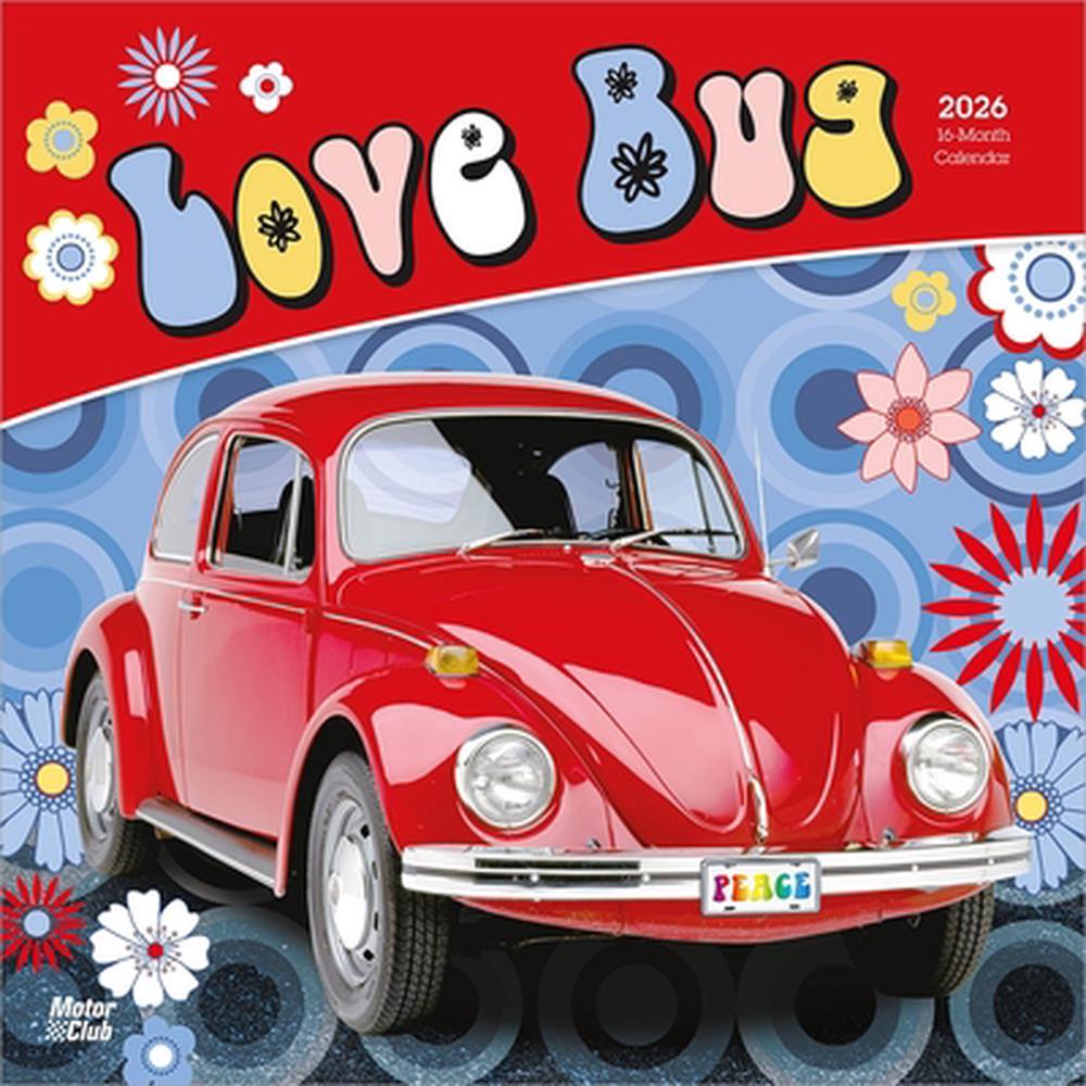 Love Bug 2026 12 X 24 Inch (Hanging) Monthly Square Wall Calendar ...