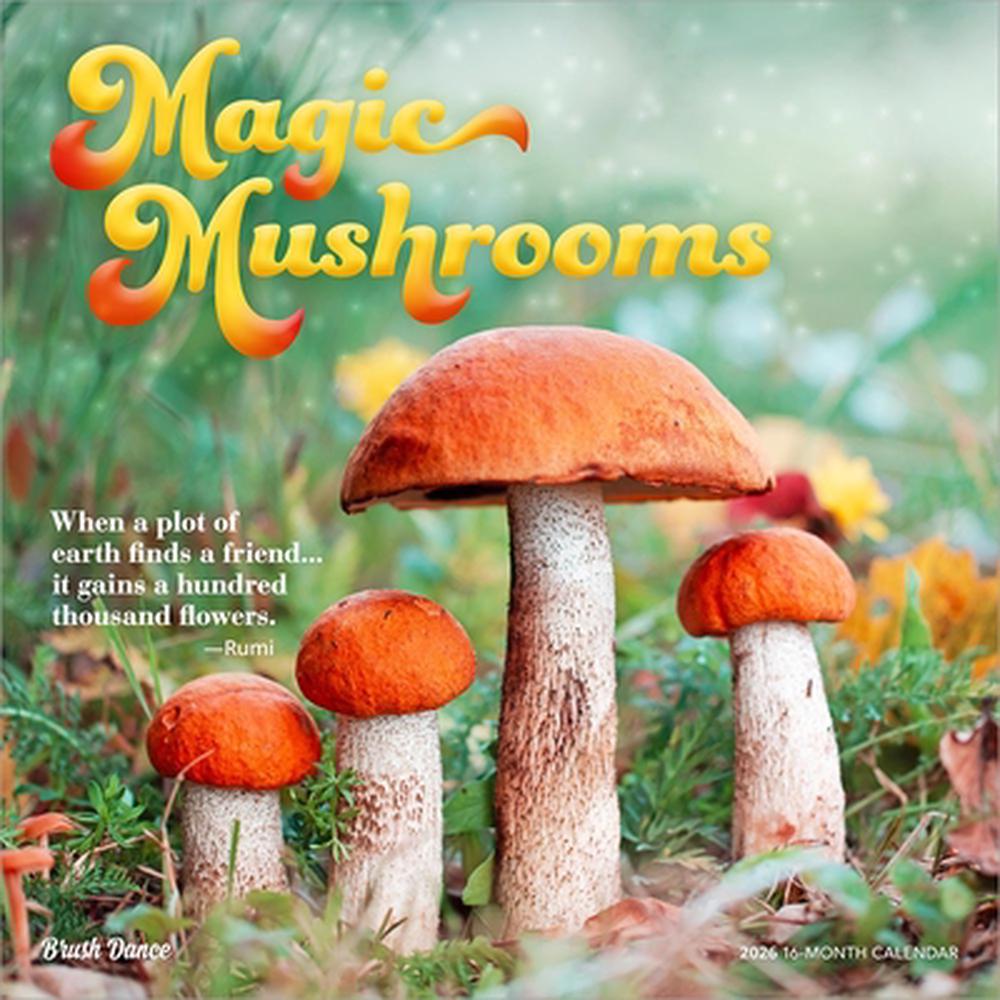 Magic Mushrooms 2026 12 X 24 Inch (Hanging) Monthly Square Wall ...