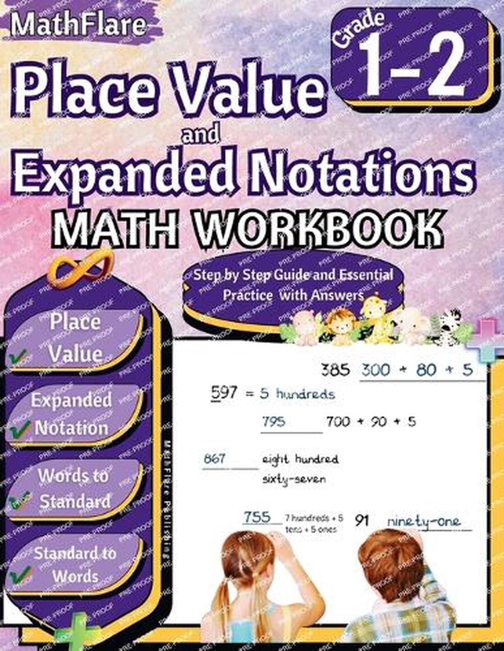 Place Value and Expanded Notations Math Workbook 1st and 2nd Grade by ...