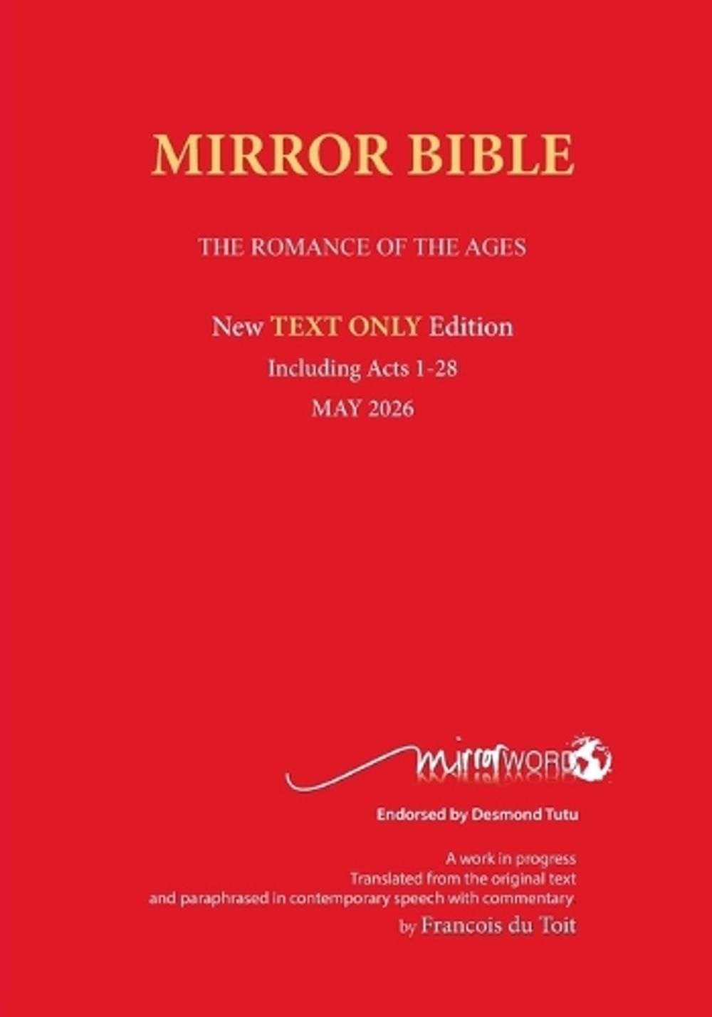 Latest PAPERback AUGUST 2025 Edition TEXT ONLY Mirror Bible Including ...