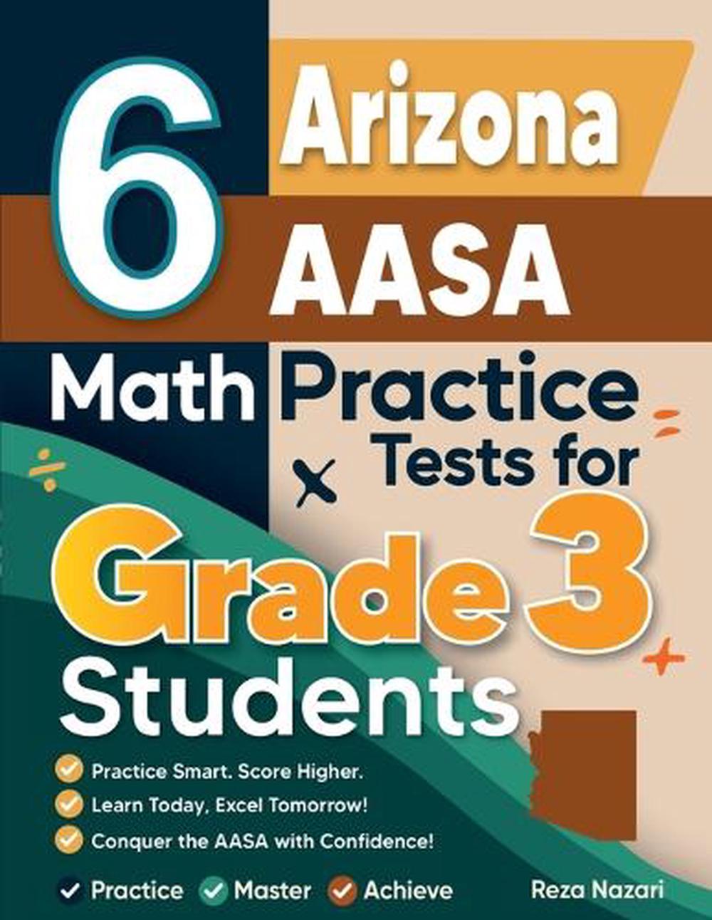 6 Arizona AASA Math Practice Tests for Grade 3 Students by Reza Nazari ...