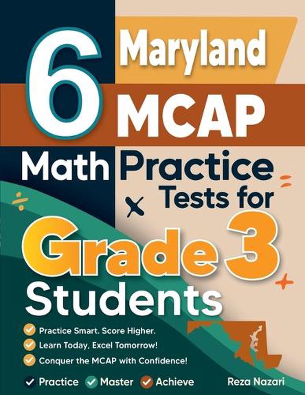 6 Maryland MCAP Math Practice Tests for Grade 3 Students by Reza Nazari ...