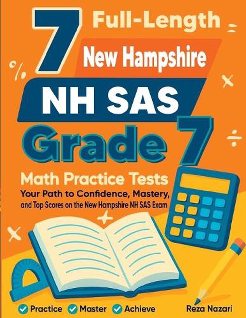 7 Full-Length New Hampshire NH SAS Grade 7 Math Practice Tests by Reza ...