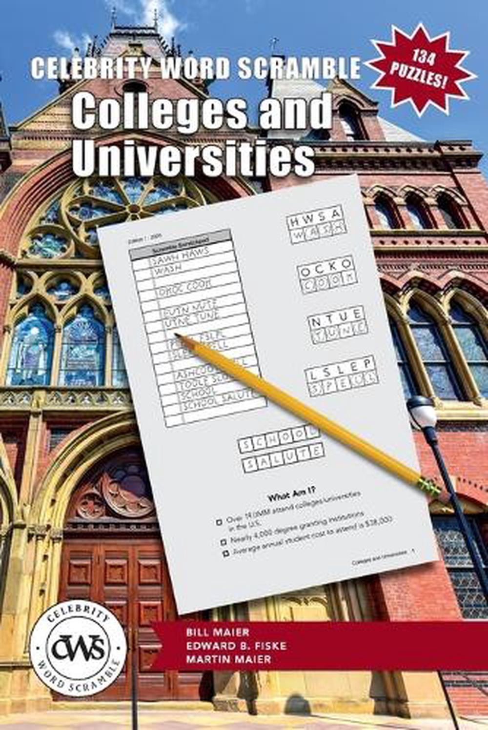 Celebrity Word Scramble Colleges and Universities by Bill Maier ...